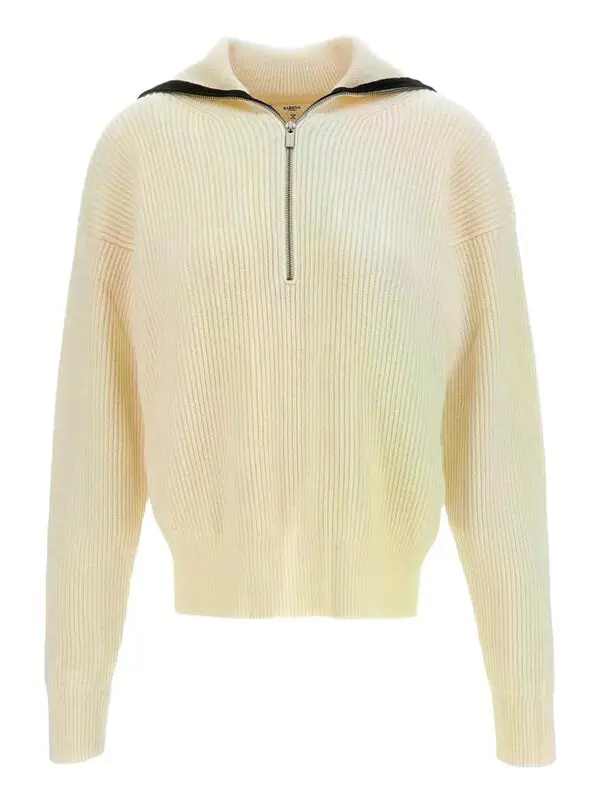 Barena Venezia Ribbed-knit Half-zip Sweater - Neutrals