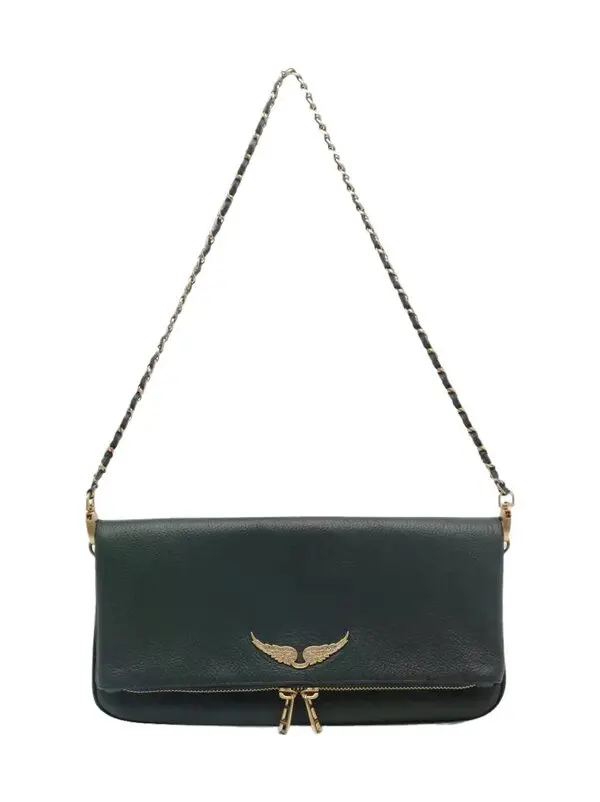 Zadig&Voltaire Rock Clutch With Embellished Wings - Green