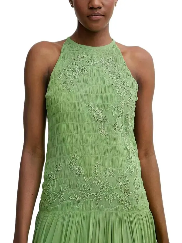 HOSS INTROPIA Adara Smocked Midi Dress - Green