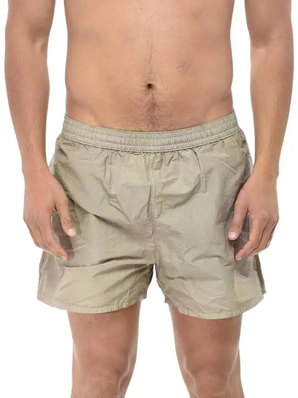 Off-White Drawstring Swim Shorts - Neutrals