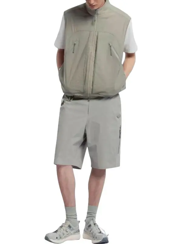 SPOONYARD Zip-up Funnel-neck Vest - Grey