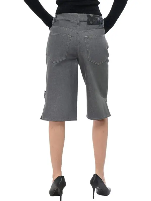 Off-White Logo Detail Five-pocket Shorts - Grey