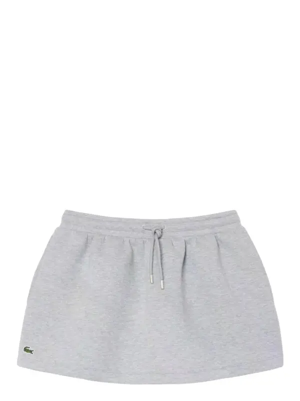Lacoste Double-face Jersey Skirt With Embroidered Crocodile - Grey