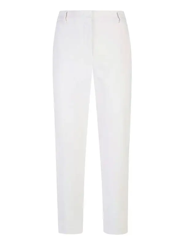 Eleventy Tapered Cropped Trousers In Sand Beige Silk - Neutrals