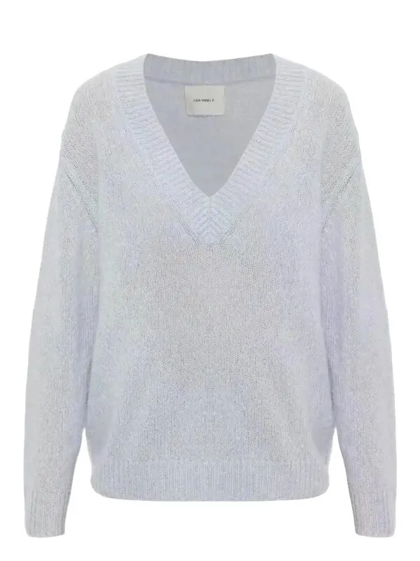 LISA YANG Leona V-neck Sweater - Blue