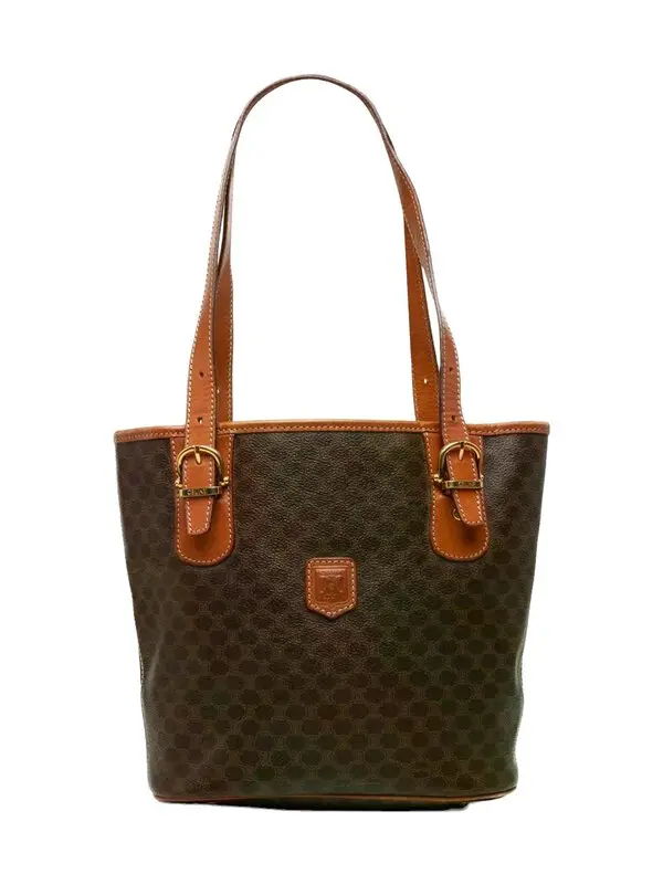 Celine Macadam Coated Canvas Tote Bag - Brown