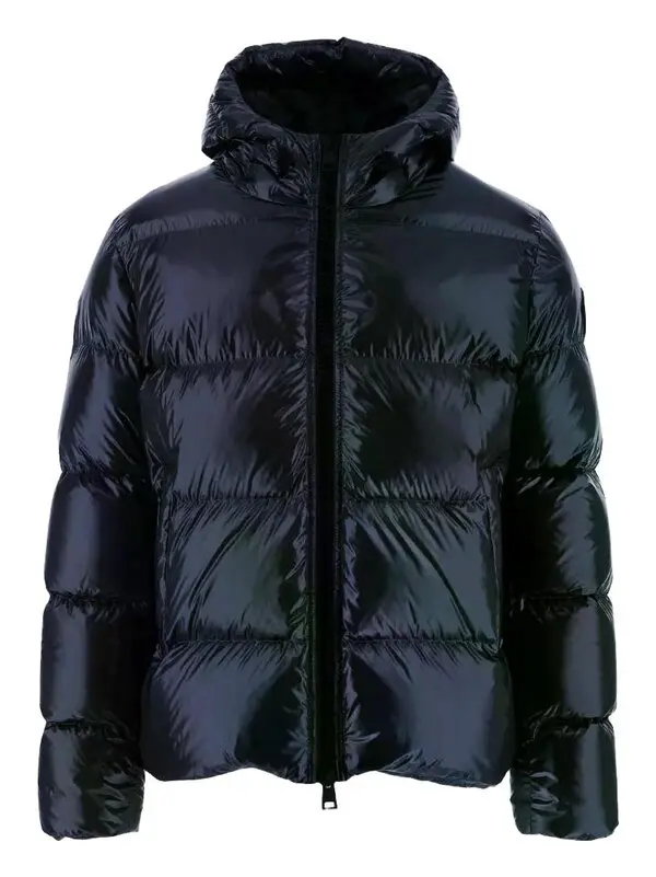 Herno Quilted Hooded Down Jacket - Blue