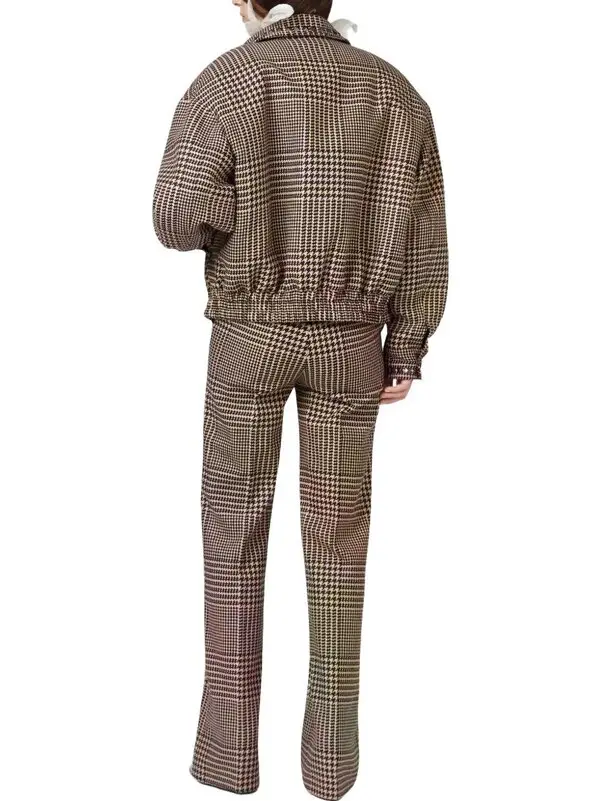 Giuseppe Di Morabito Houndstooth Stud-embellished Jacket - Brown