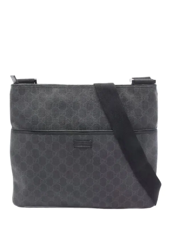 Gucci Gg Supreme Canvas Cross Body Bag - Black