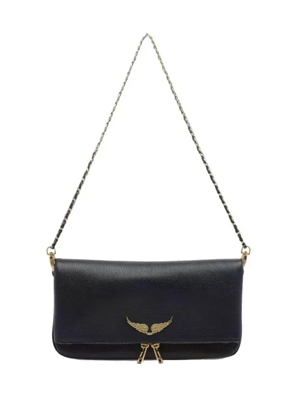 Zadig&Voltaire Rock Clutch With Rhinestone Wings - Blue