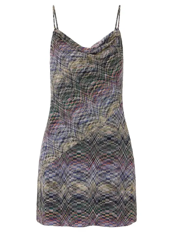 Missoni Metallic Crochet Mini Dress - Multi