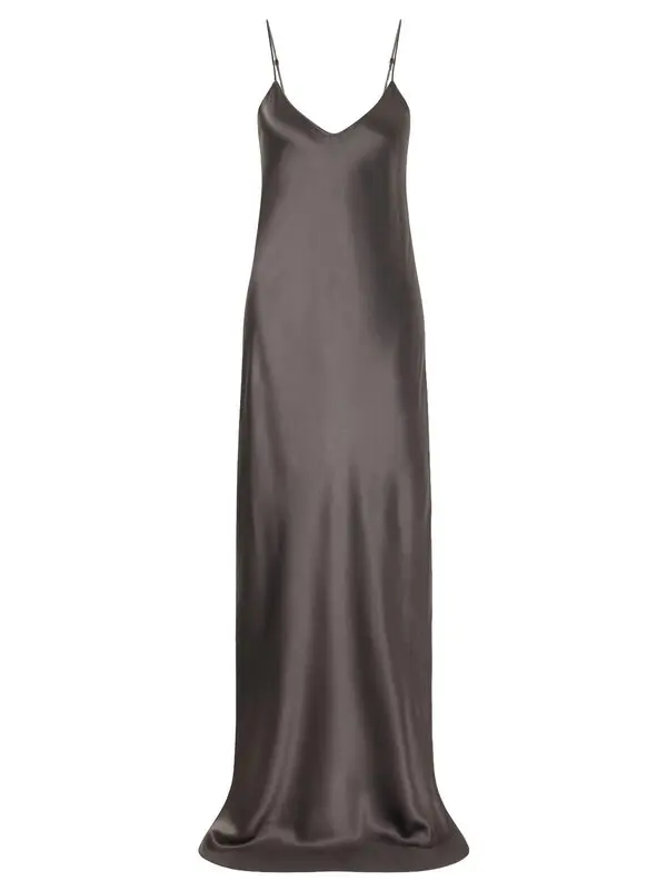NILI LOTAN Cami Silk-charmeuse Gown - Gray