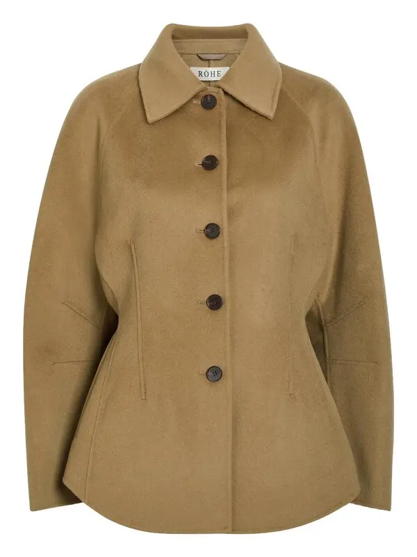 RÓHE Sculpted Wool And Cashmere-blend Jacket - Light Brown