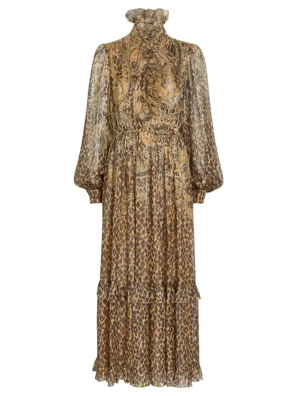 Etro Printed Silk-blend Midi Dress - Multicoloured