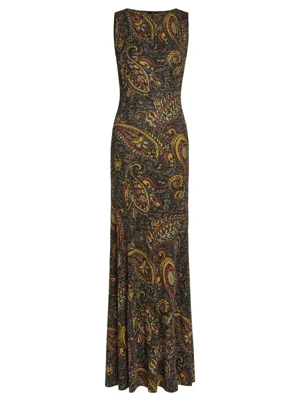 Etro Paisley Jacquard Fine-knit Maxi Dress - Multicoloured