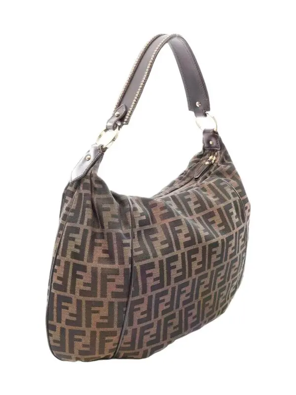 Fendi 2000s Zucca Monogram Shoulder Bag - Brown