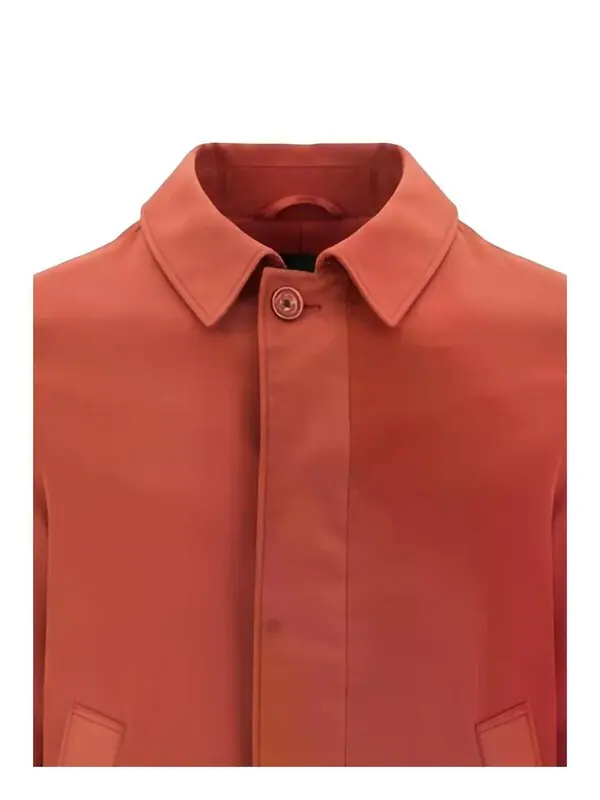 Herno Concealed Front Coat - Orange