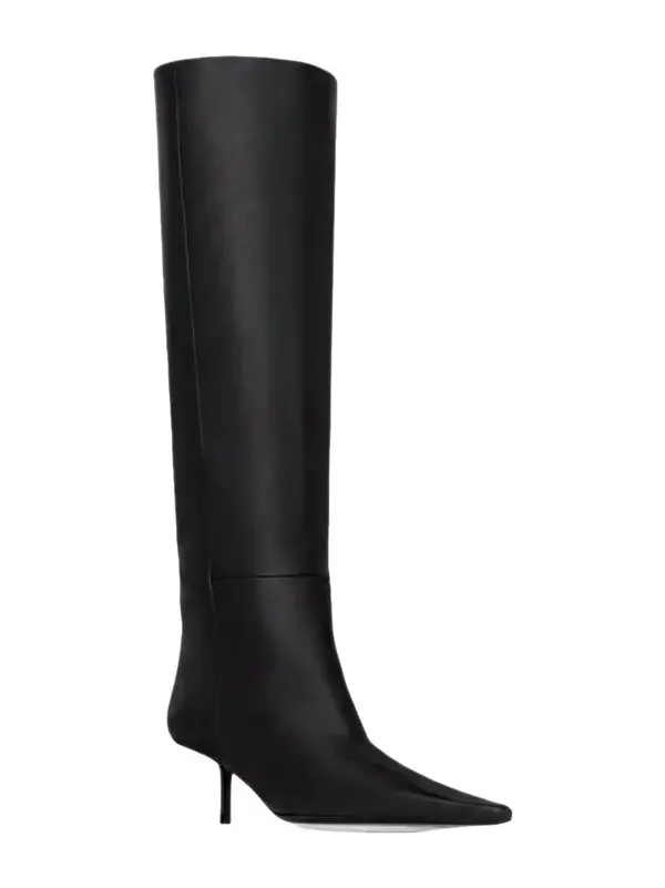 Saint Laurent Pointed-toe Knee-high Boots - Black