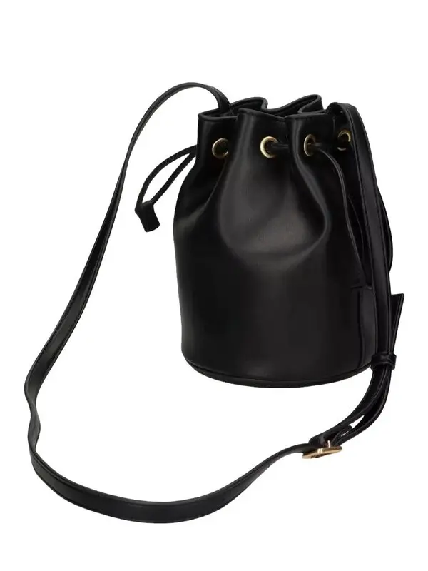 Calvin Klein Plaque Bucket Bag - Black