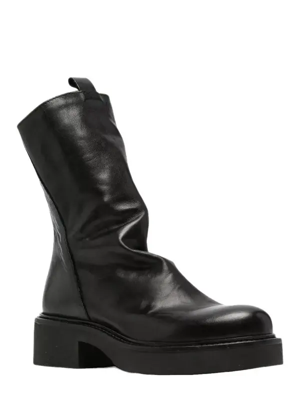 METISSE Slouchy Rear-zip Ankle Boots - Black