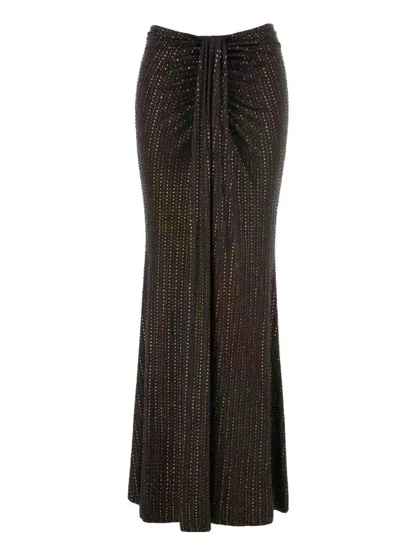 VENUJA Malibu Crystal-embellished Maxi Skirt - Brown