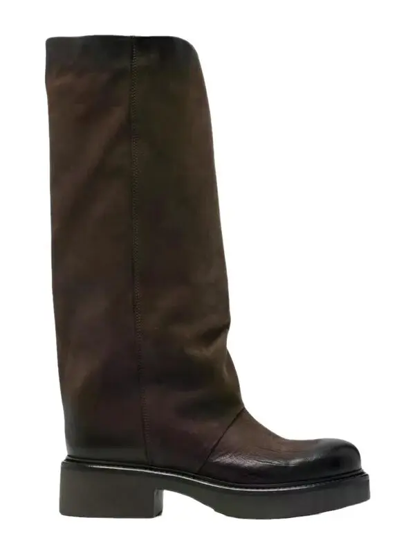 METISSE Leather Pull-on Boots - Brown