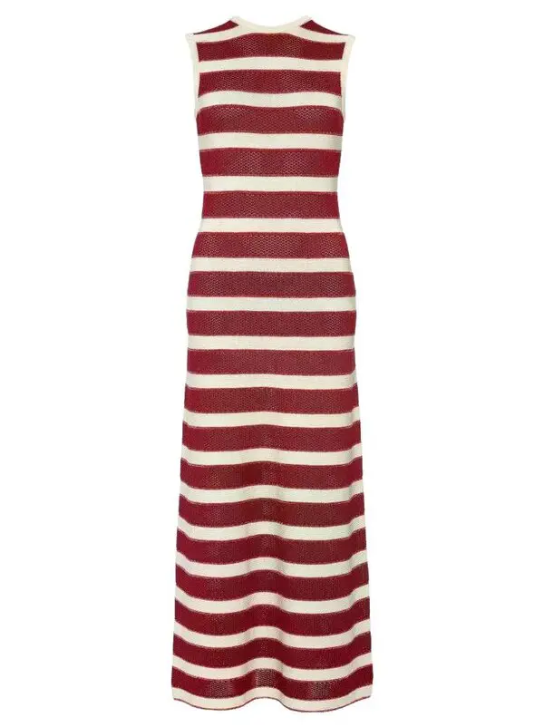 ERES Striped Open-back Maxi Dress - Red