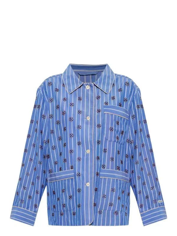 Munthe Embellished Striped Shirt - Blue