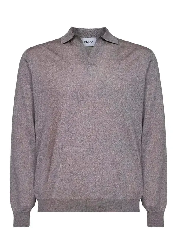 D4.0 Virgin Wool Long-sleeve T-shirt - Brown