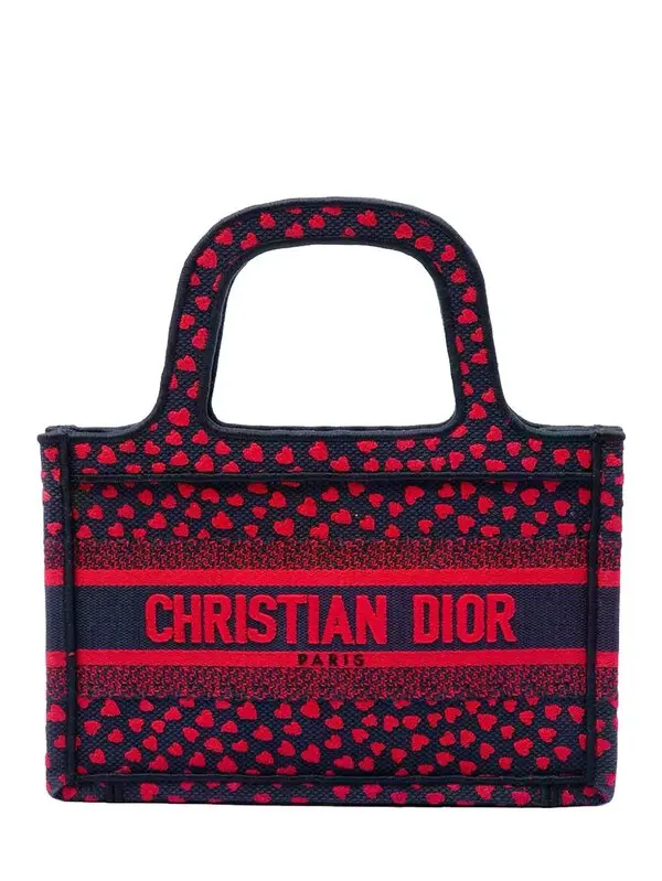 Dior Mini Book Tote Handbag - Black
