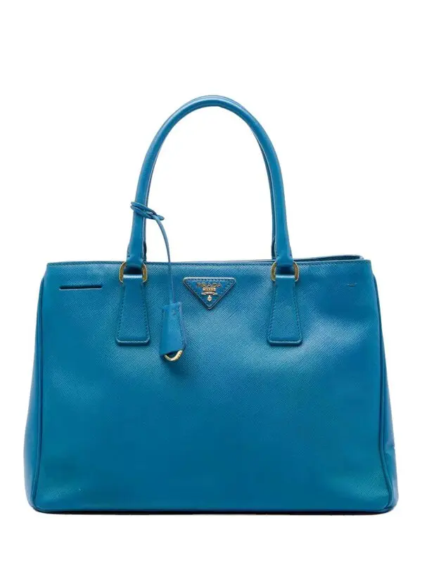 Prada Saffiano Lux Galleria Satchel - Blue