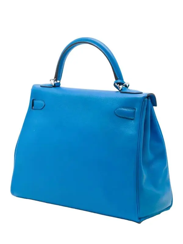 Hermès Clemence Kelly Ii Retourne 32 Satchel - Blue