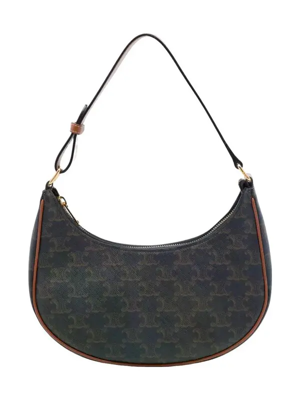 Celine 2021 Medium Triomphe Coated Canvas Ava Shoulder Bag - Brown