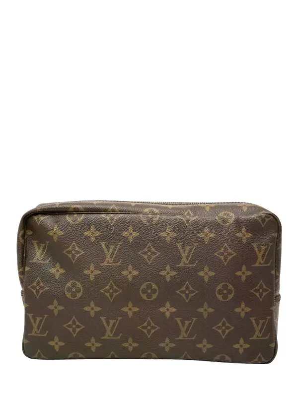 LOUIS VUITTON Monogram Canvas Trouse Toilette 28 Clutch Bag - Brown