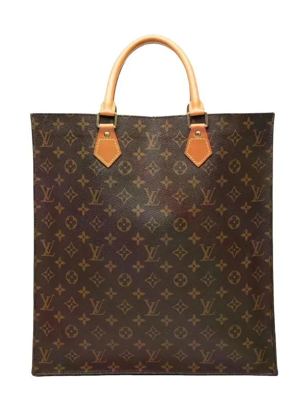 LOUIS VUITTON Monogram Sac Plat Tote Bag - Brown