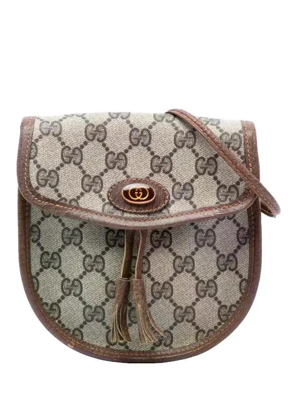 Gucci Monogram Gg Supreme Crossbody Bag - Neutrals