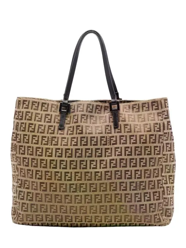 Fendi Zucchino Canvas Tote Bag - Neutrals