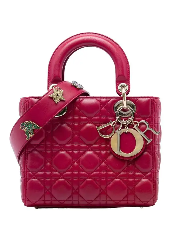 Dior Lambskin Cannage Lady Satchel - Red