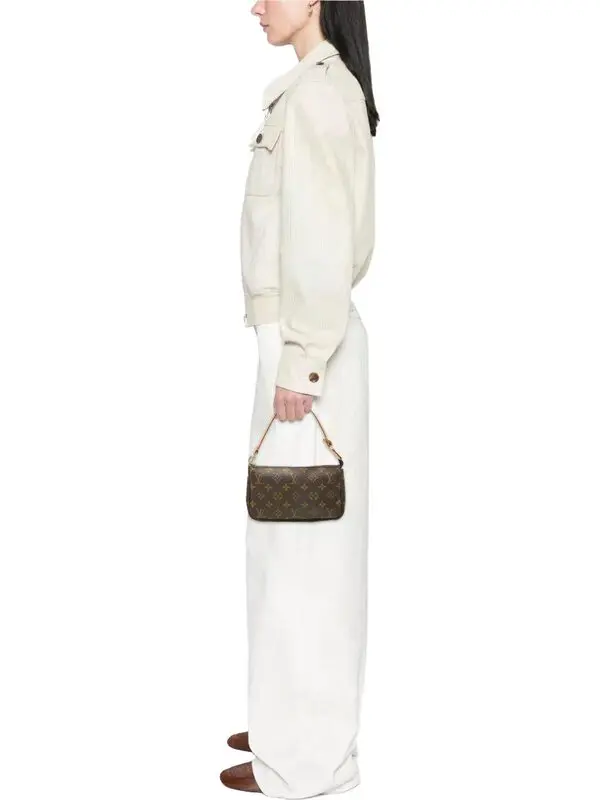 LOUIS VUITTON 2002 Monogram Pochette Accessoires Shoulder Bag - Brown