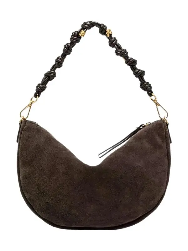 GIANNI CHIARINI Knotted Handle Shoulder Bag - Brown