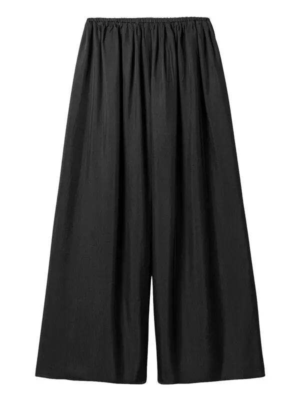 NOCTURNE Elasticated Wide-leg Pants - Black