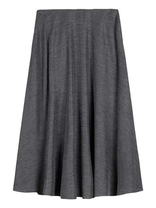NOCTURNE Flowing Midi Skirt - Grey