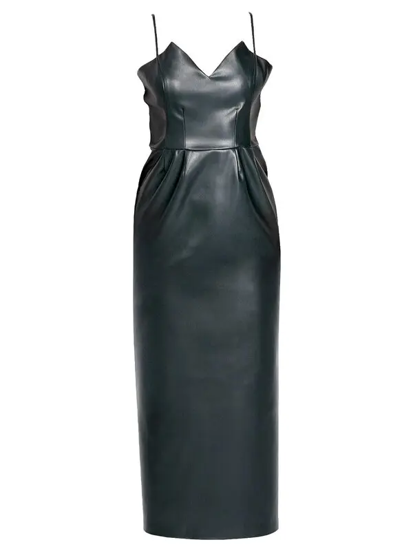 MAISON BOGOMIL Long Dress In Plant-based Leather - Black