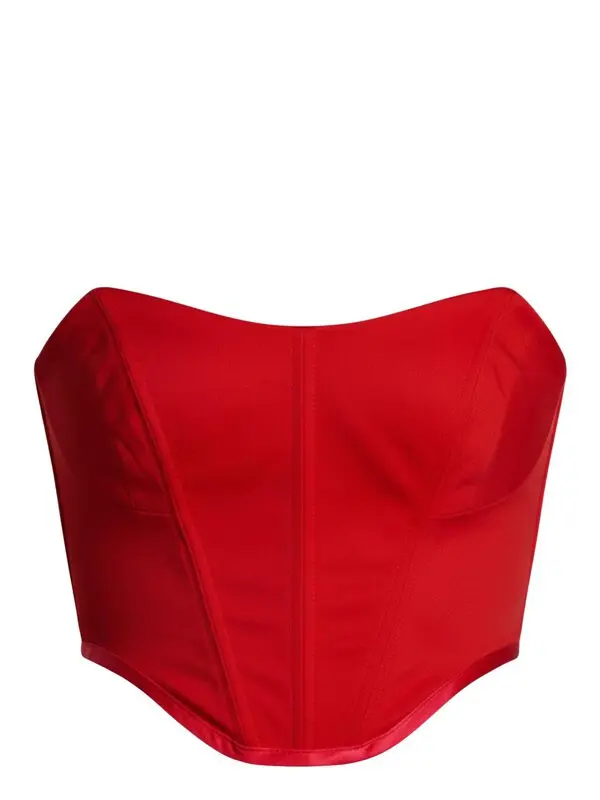 THE COOLGIRL NYC The Kiana Top In Canvas - Red