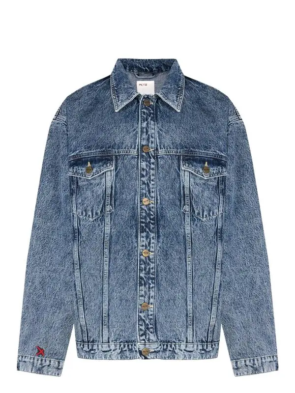 PCFG Free Heaven Denim Jacket Wih Washed Effect - Blue