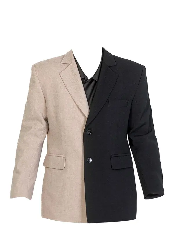 MAISON BOGOMIL Neutrals / Color-block Blazer - Black