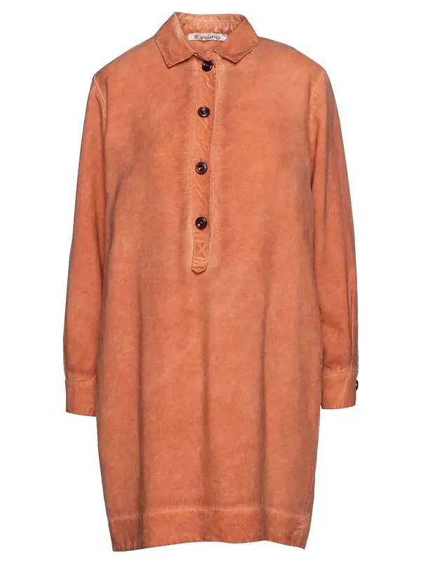 CONQUISTA Tencel Shirt Dress - Orange
