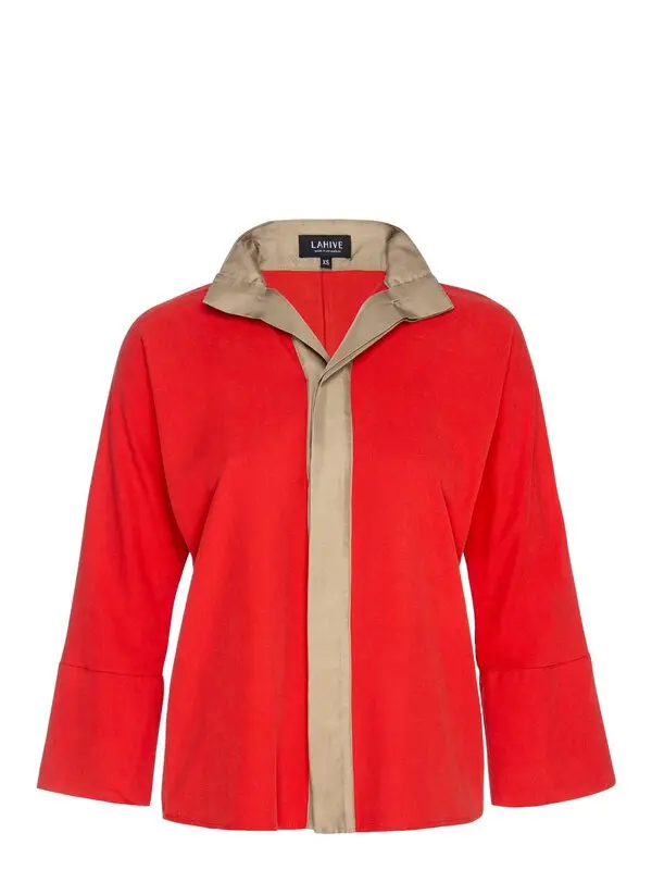 LAHIVE Jewell Brushed Silk Blouse - Red