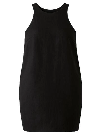 CONQUISTA Sleeveless Linen Sack Dress - Black