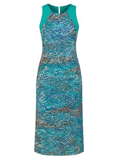 CONQUISTA Sleeveless Printed Maxi Dress - Green